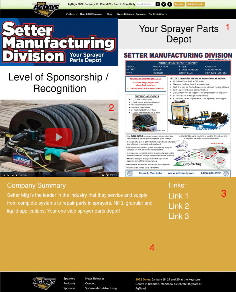 “Ag Days Specials” Sponsorship